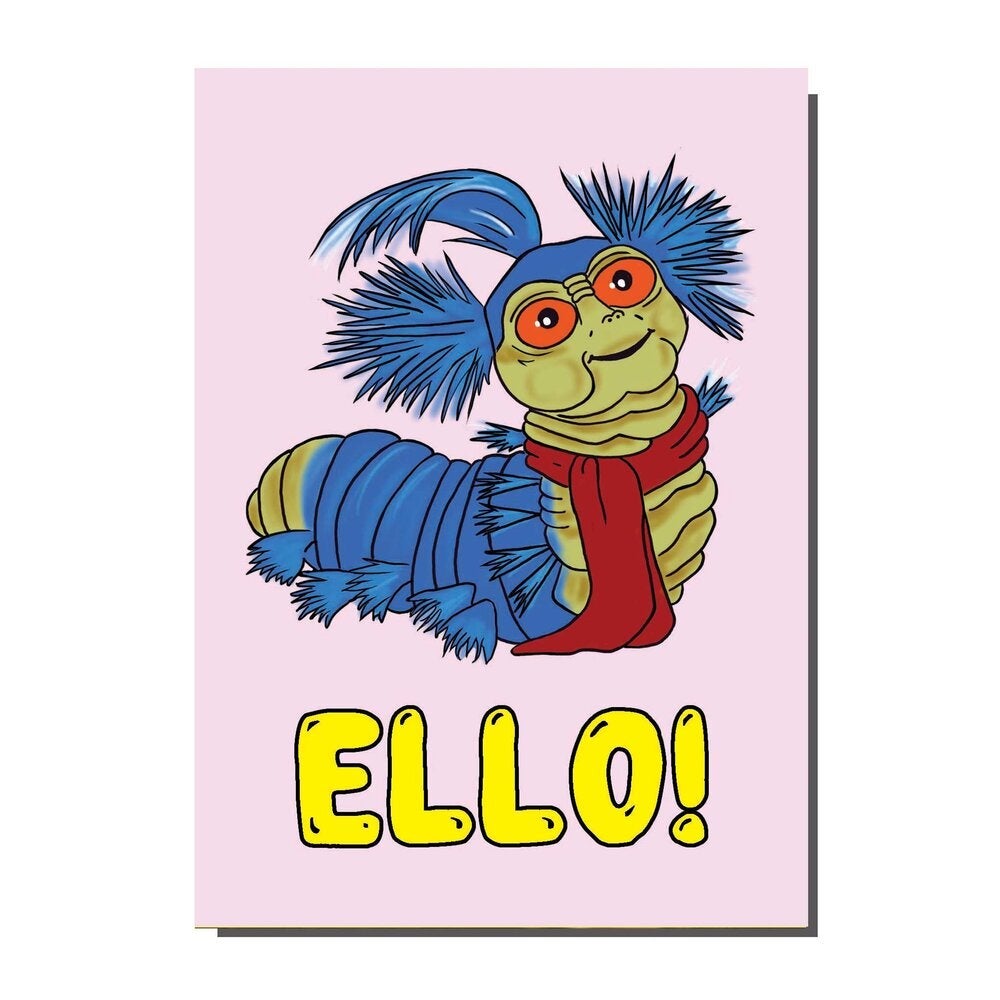 Ello Labyrinth Worm Greeting Card | &Quirky