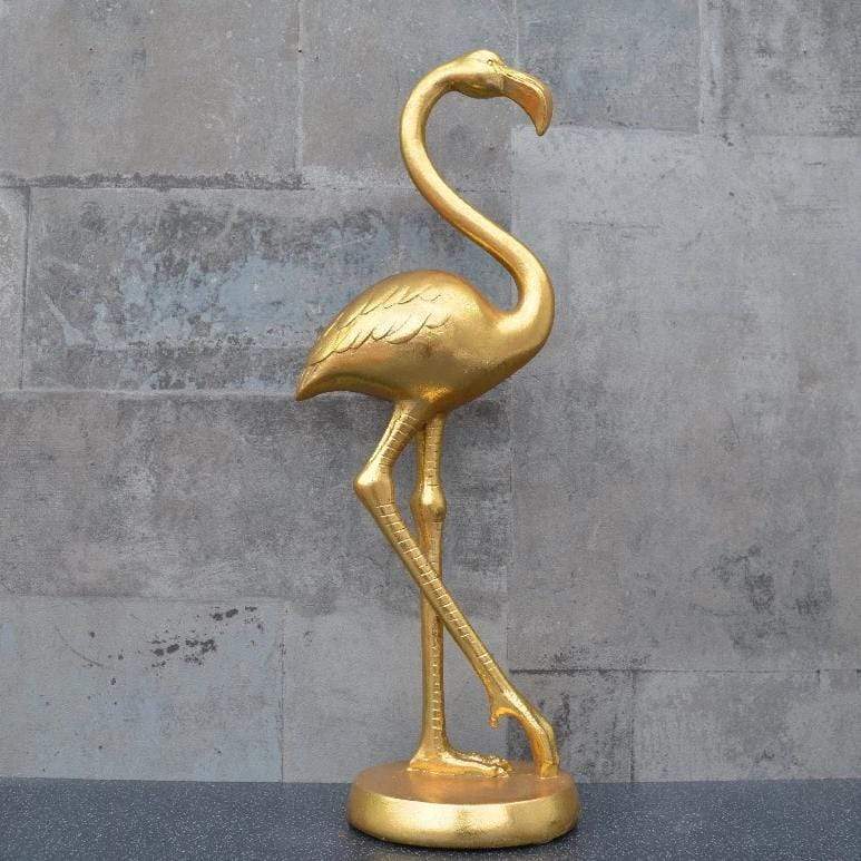 Large Standing Gold Flamingo Ornament | &Quirky