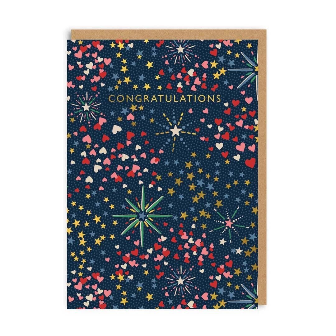 Congratulations Fireworks Greeting Card | &Quirky