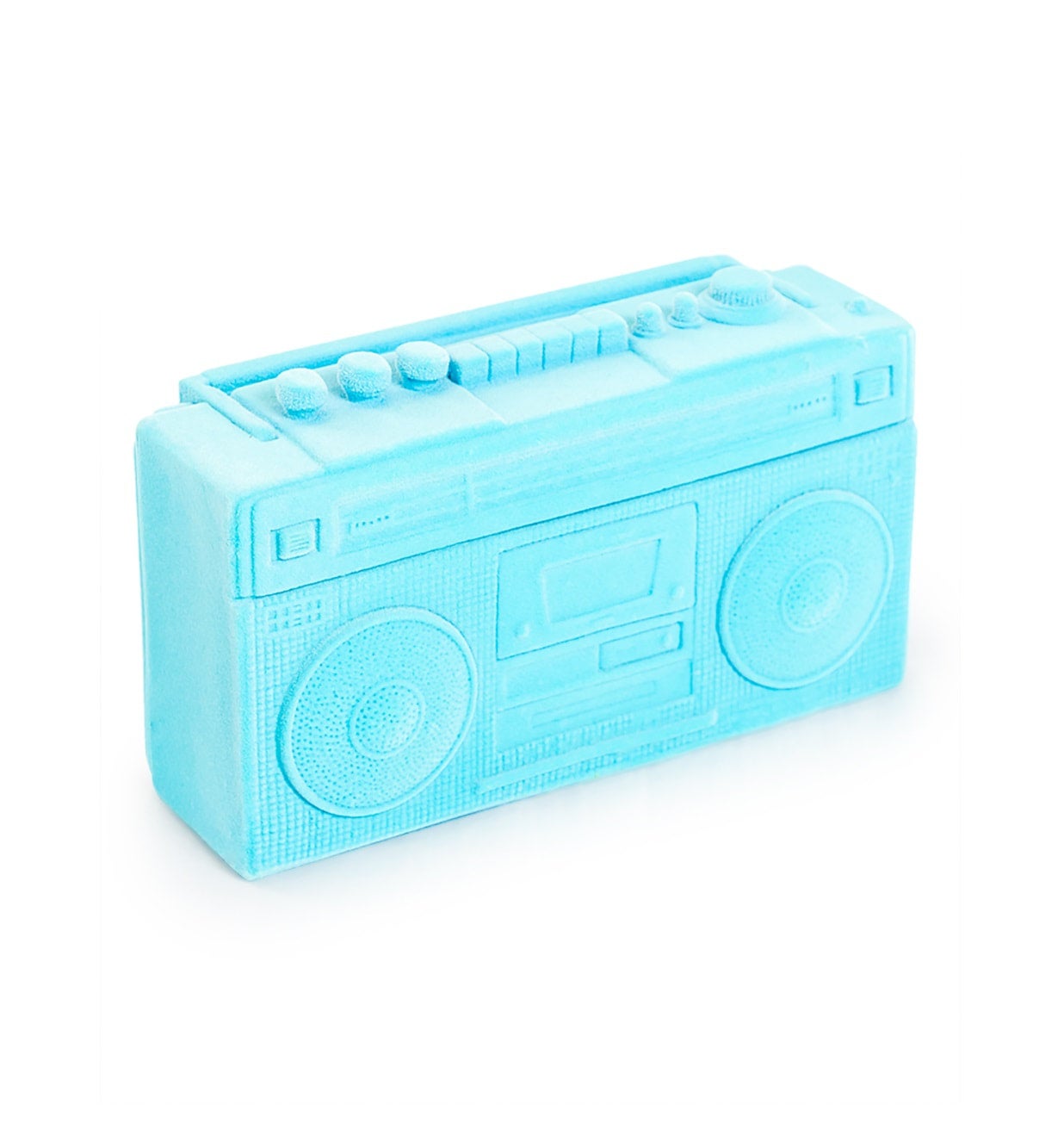 Light Blue Flock Radio Money Box | &Quirky