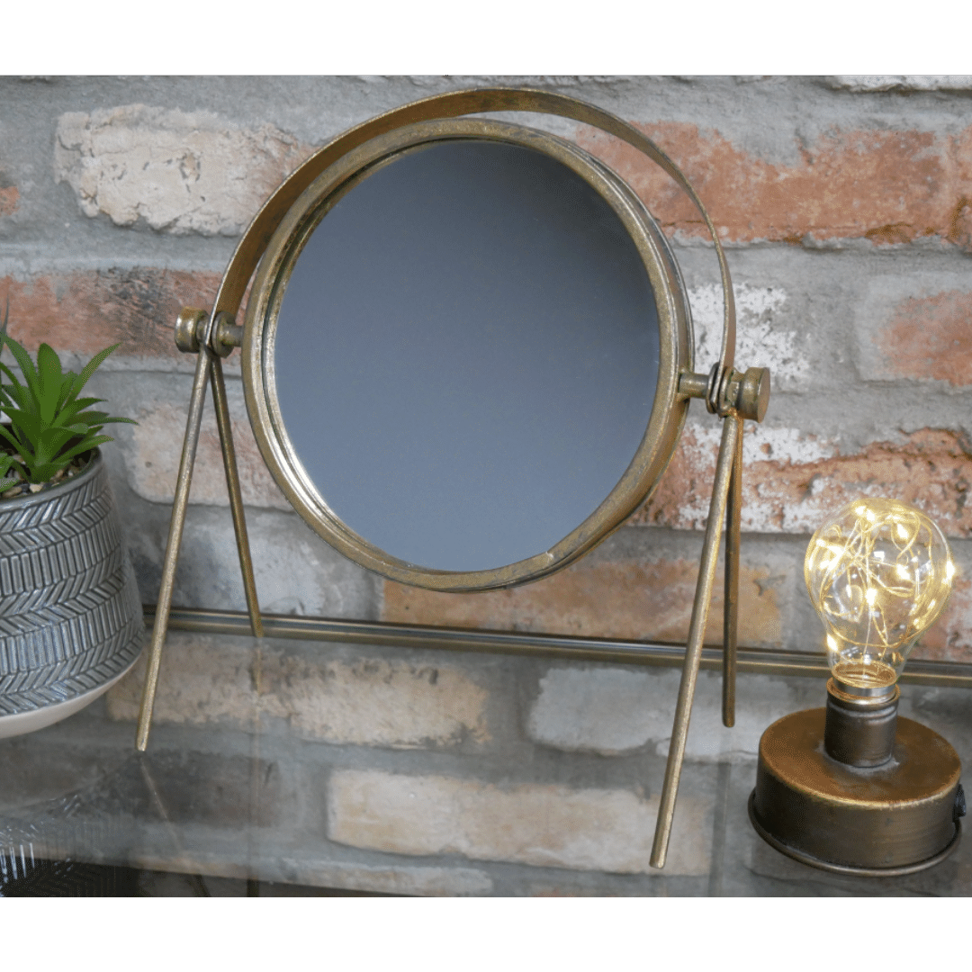 Antique Gold Vintage Style Standing Mirror | &Quirky