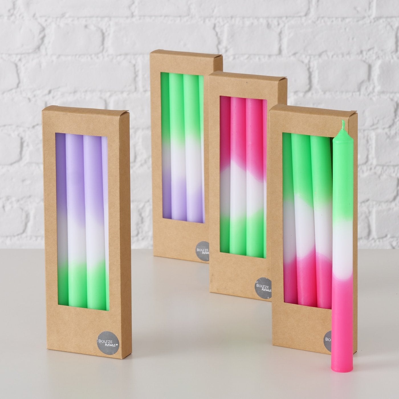 Neon Splash Dinner Candles : Set of 4 | &Quirky